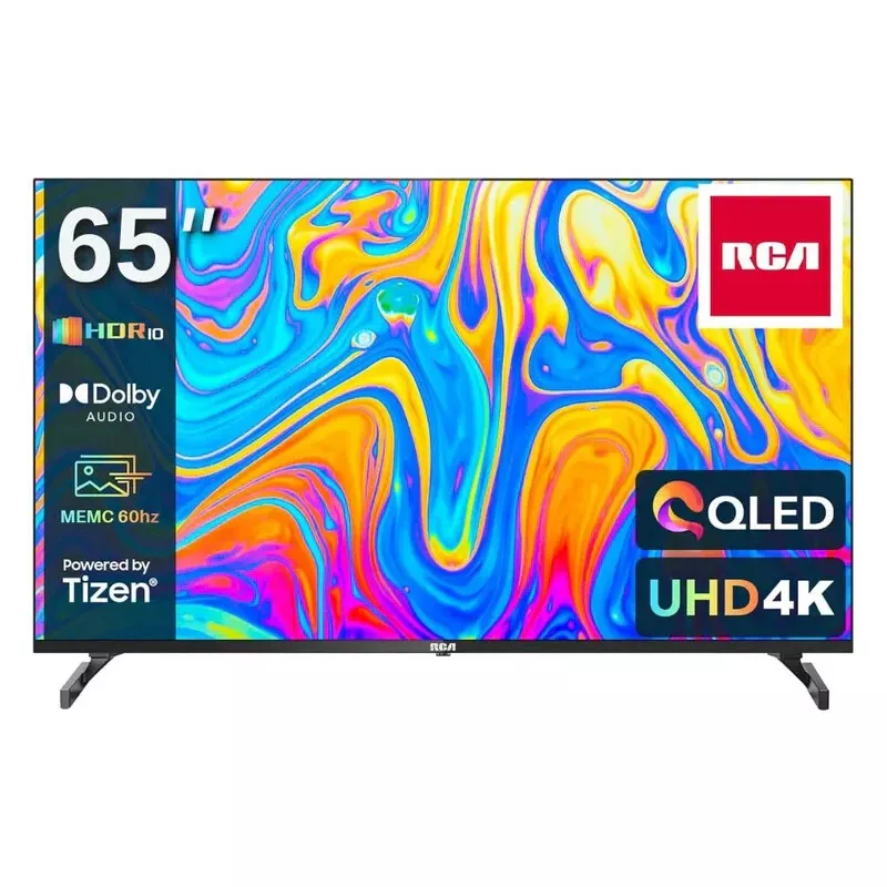 New RCA 65" 4K UHD QLED Tizen Smart Frameless TV - Own4Less